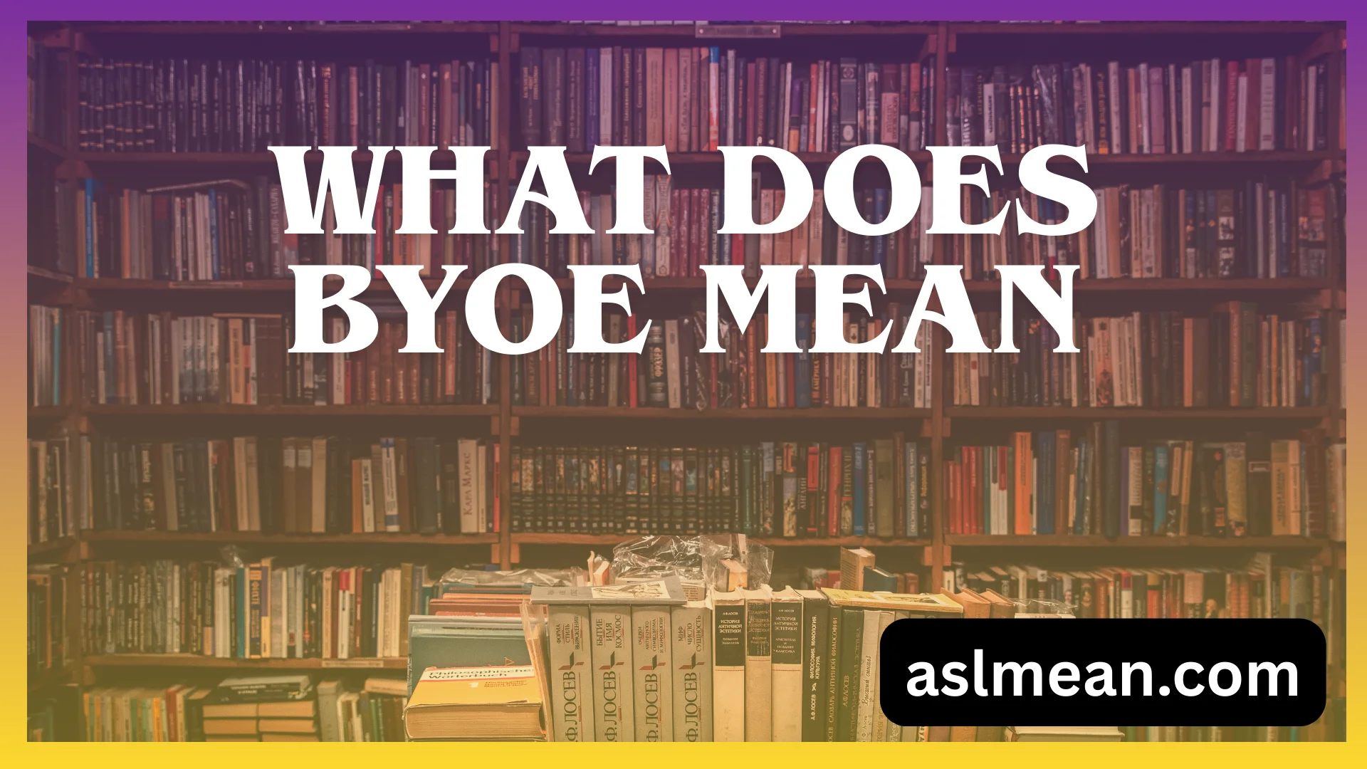 What Does BYOE Mean? Origin, Usage, and When to Say It